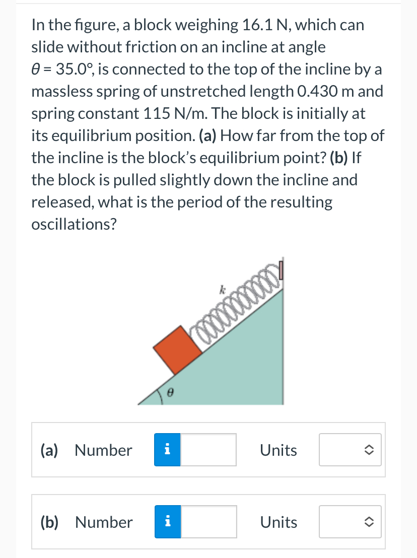 Solved In the figure, a block weighing 16.1N, ﻿which | Chegg.com