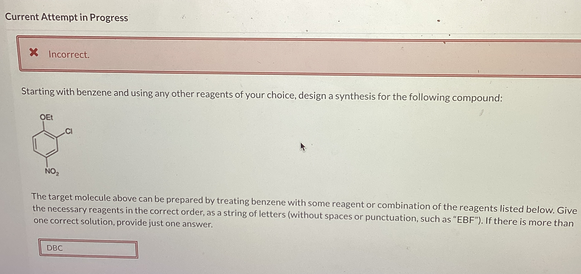 Solved Current Attempt in ProgressIncorrect.Starting with | Chegg.com