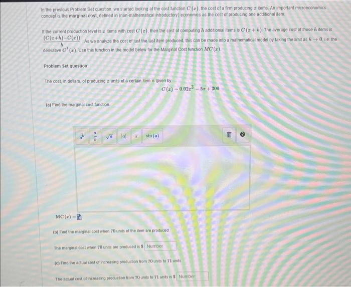 Solved In the previous Problem Set question, we started | Chegg.com