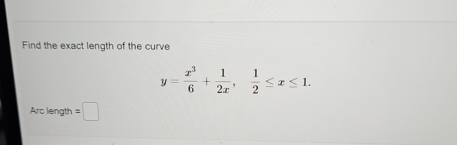 Solved Find the exact length of the | Chegg.com
