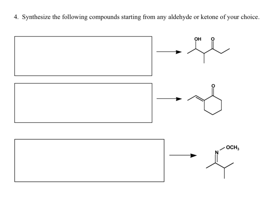 Solved Synthesize the following compounds starting from any | Chegg.com