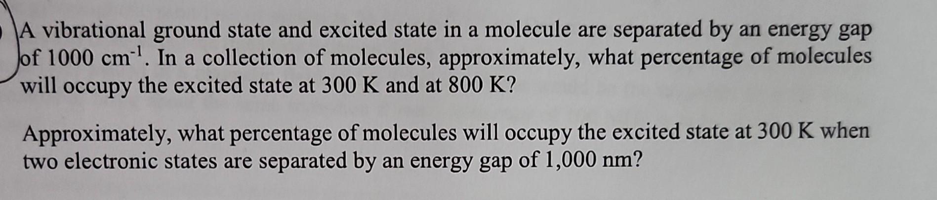 Solved A vibrational ground state and excited state in a | Chegg.com
