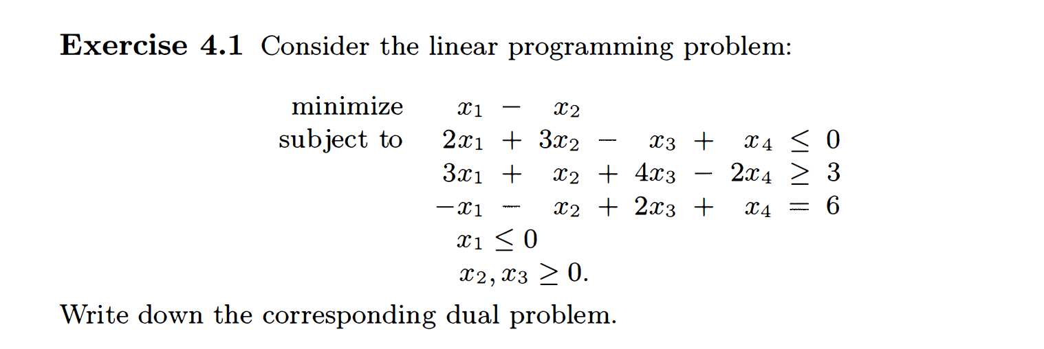 Solved Construct the dual linear program. You mut inclue : | Chegg.com