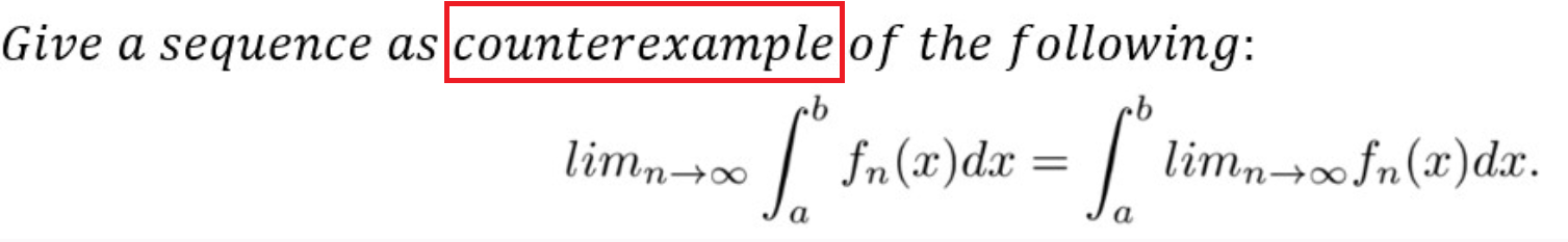 Solved Give a sequence as counterexample of the | Chegg.com