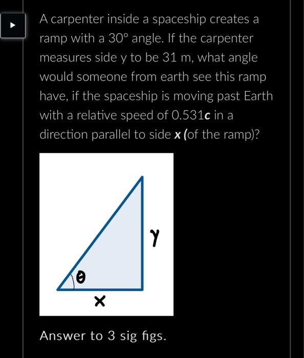 Solved A carpenter inside a spaceship creates a ramp with a | Chegg.com