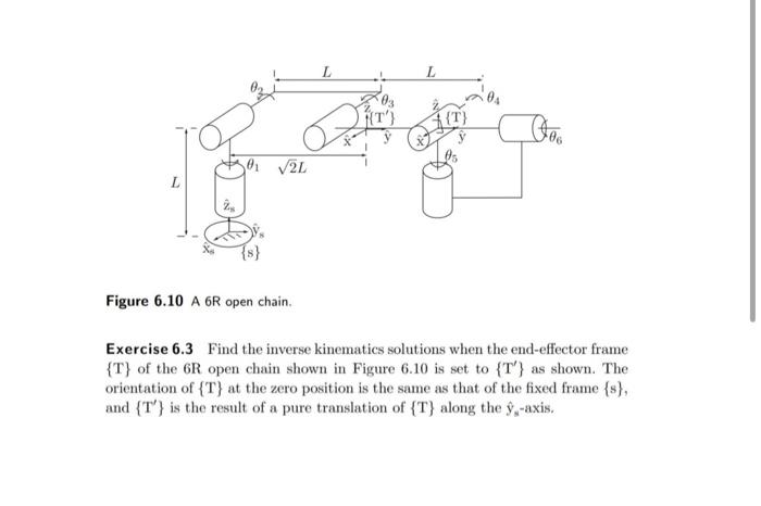 Solved Figure 6.10 A6R open chain. Exercise 6.3 Find the | Chegg.com