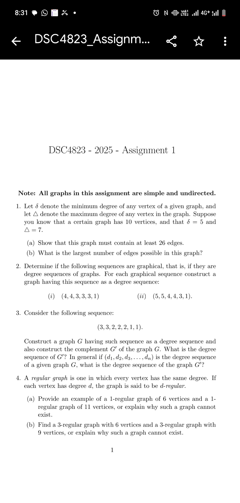Solved 8:31DSC4823_Assignm...DSC4823-2025 - ﻿Assignment | Chegg.com