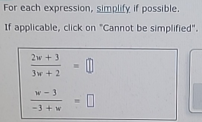Solved For each expression, simplify if possible.If | Chegg.com
