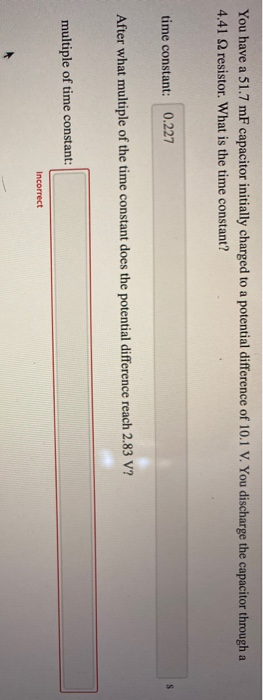 Solved You have a 51.7 mF capacitor initially charged to a | Chegg.com