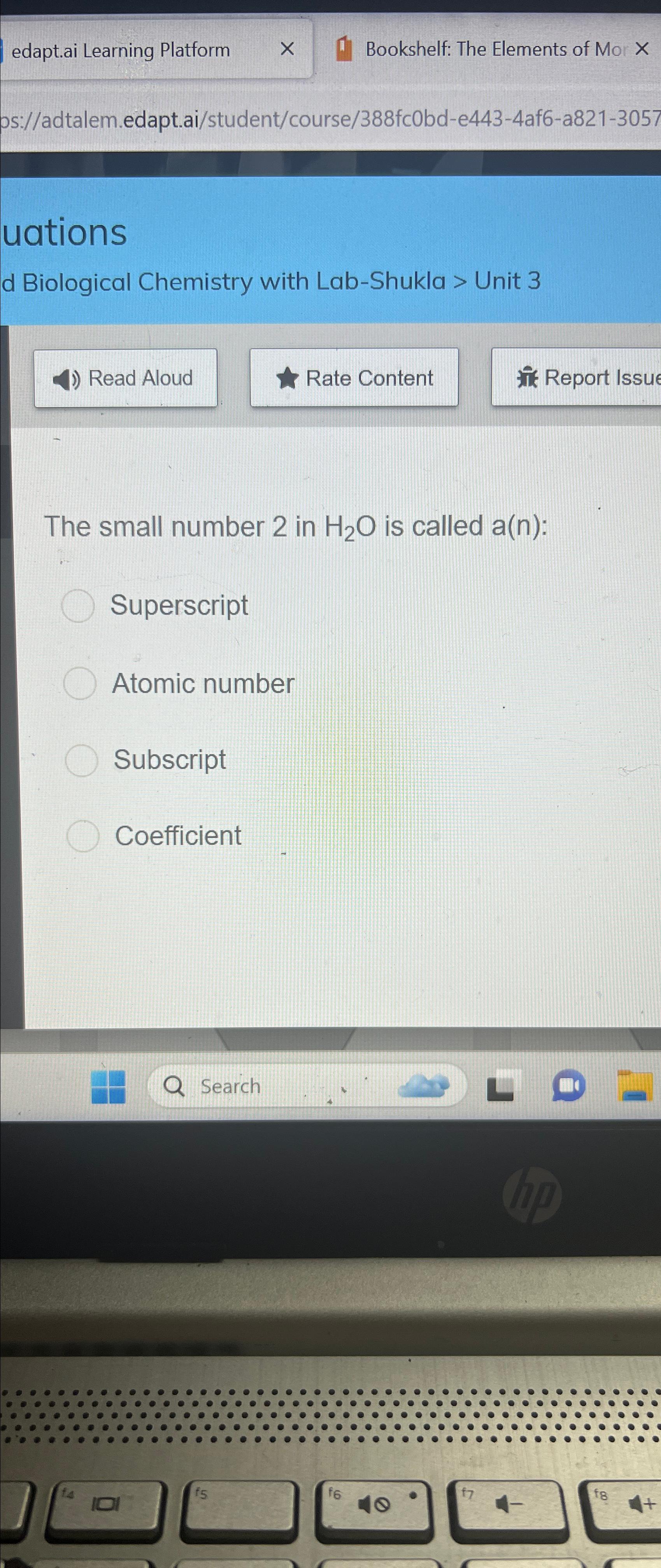 Solved edapt.ai Learning PlatformBookshelf: The Elements of | Chegg.com