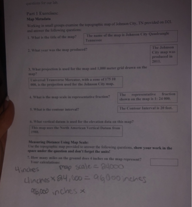 Solved 8. How many inches on the map would represent I mile | Chegg.com