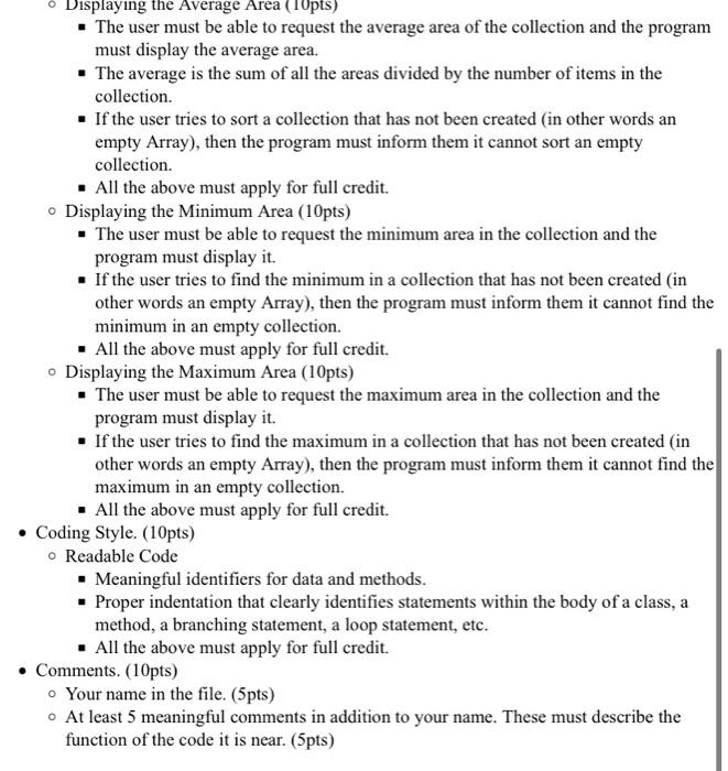 Solved Sorting Rectangles! Objective: Write a program where | Chegg.com
