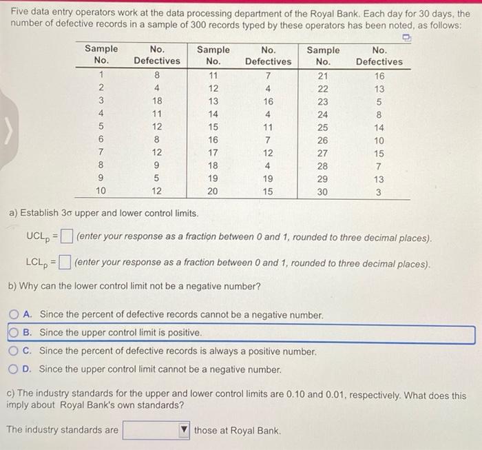 Solved Five data entry operators work at the data processing | Chegg.com