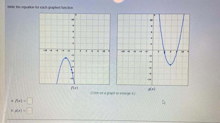 Solved Write the equation for each graphed function. (Click | Chegg.com
