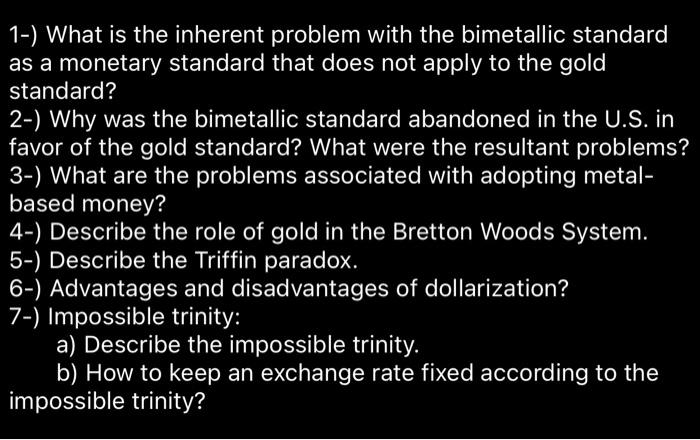 Solved 1-) What is the inherent problem with the bimetallic | Chegg.com
