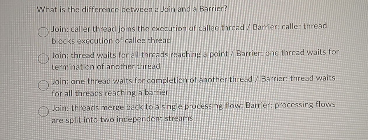 Solved What is the difference between a Join and a | Chegg.com
