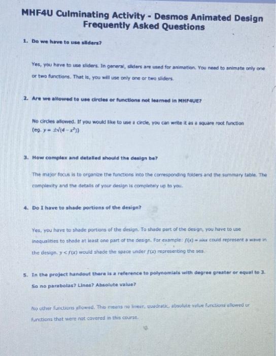 The animated design must meet the following criteria: | Chegg.com