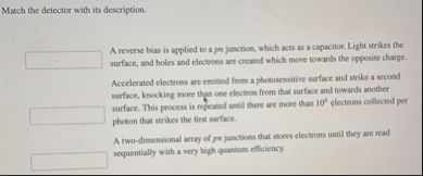 Solved March the detector with its description. A reverse | Chegg.com