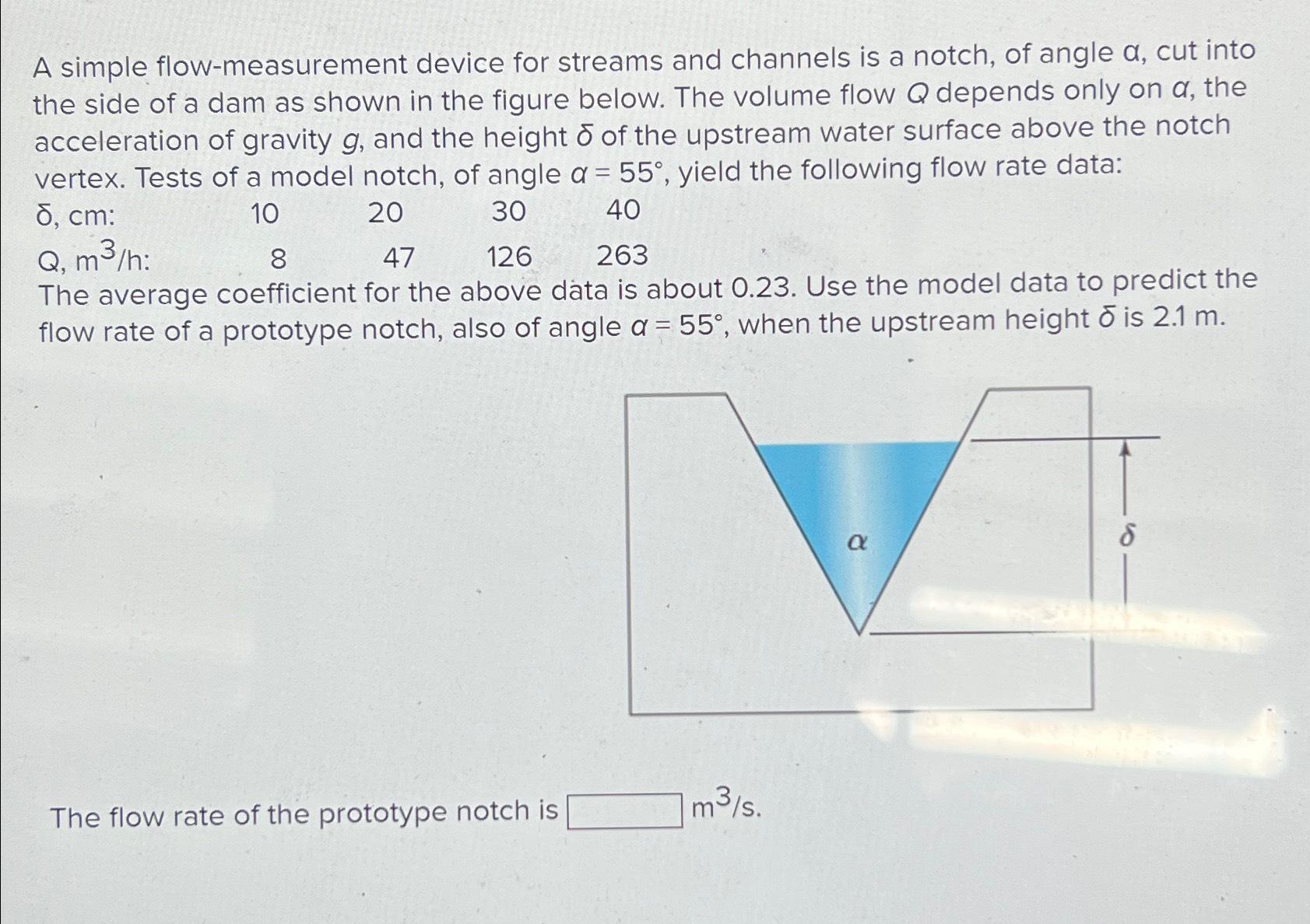 Solved A simple flow-measurement device for streams and | Chegg.com