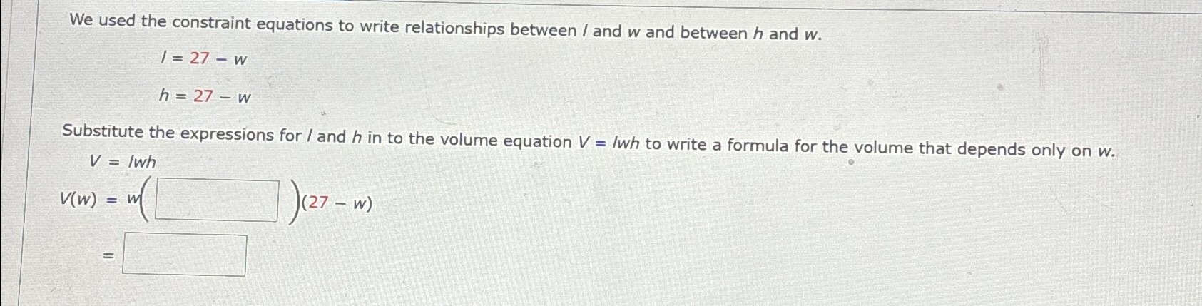 Solved We used the constraint equations to write | Chegg.com