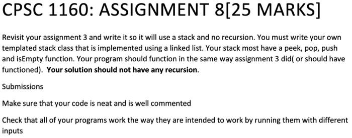 Use Your Own Templated Stack Class Using A Linked