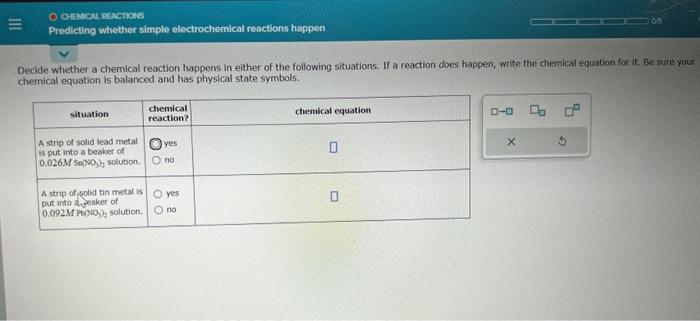 Solved Decide whether a chemical reaction happens in elther | Chegg.com