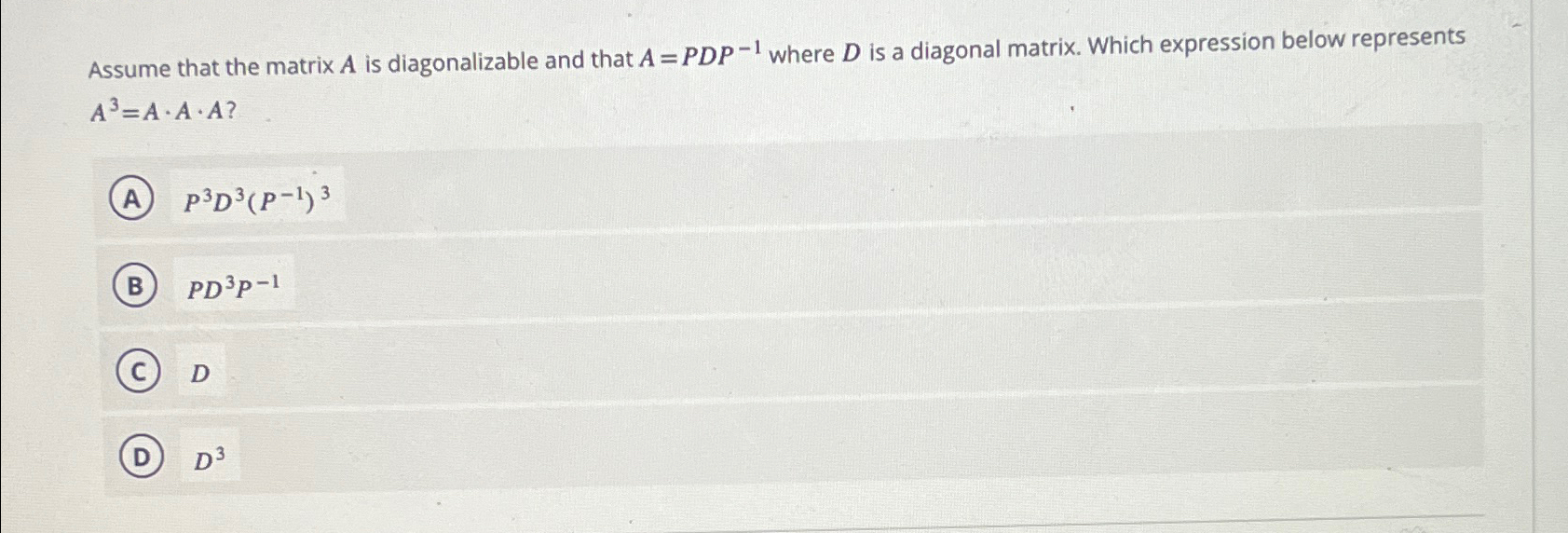 Solved Assume that the matrix A ﻿is diagonalizable and that | Chegg.com
