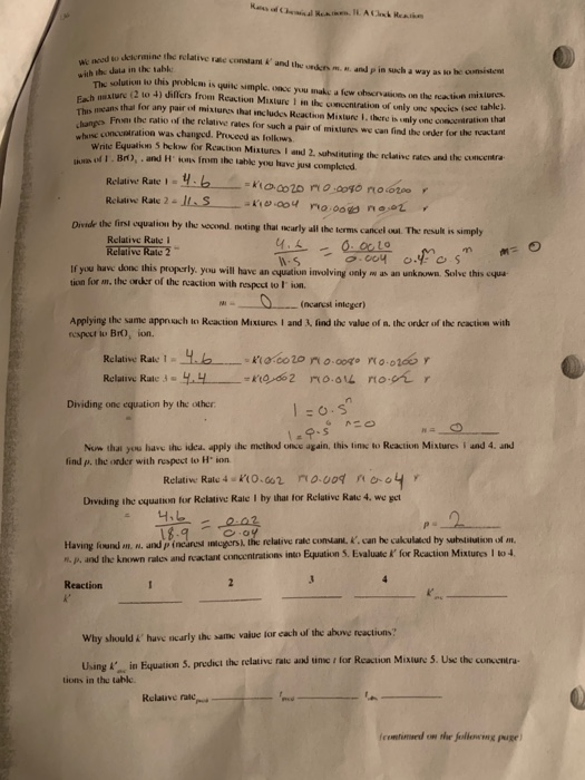 Solved LILAC Rection Name Section Experiment 16 Data and | Chegg.com