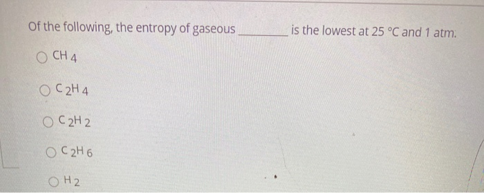Solved Place the following in order of decreasing molar | Chegg.com