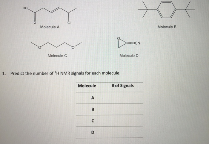 Solved HO . CI Molecule A Molecule B AN Molecule C Molecule | Chegg.com