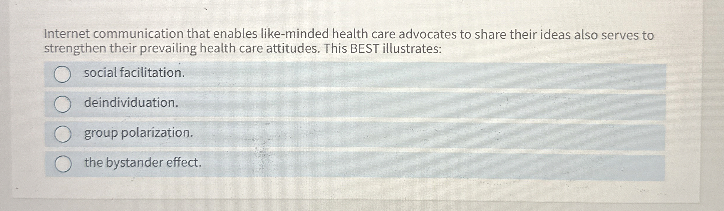 Solved Internet communication that enables like-minded | Chegg.com