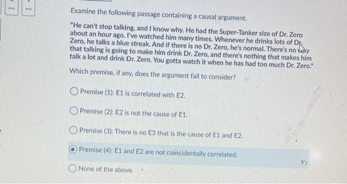 Solved 3 Examine the following passage containing a causal | Chegg.com