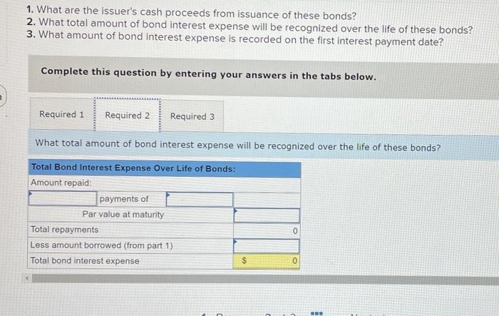 Solved 1. What are the issuer's cash proceeds from issuance | Chegg.com