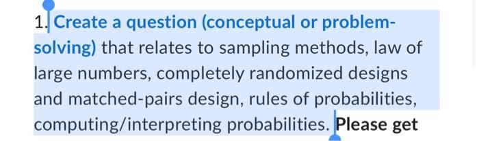 Solved Create a question (conceptual or problem- solving) | Chegg.com