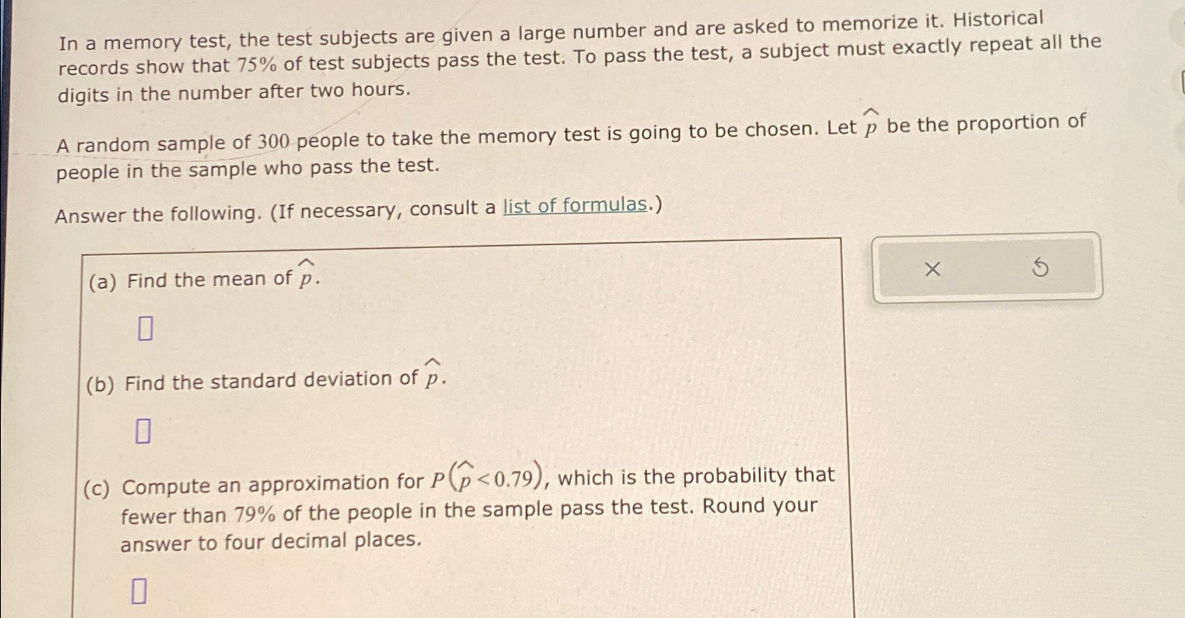 Solved In A Memory Test The Test Subjects Are Given A Large