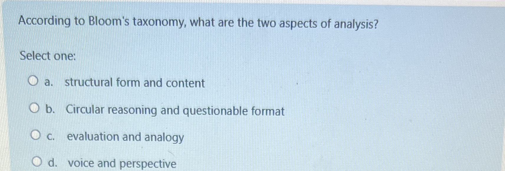 Solved According to Bloom's taxonomy, what are the two | Chegg.com