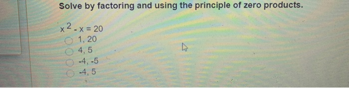 Solved dctoring and using the principle of zero products. 2 | Chegg.com