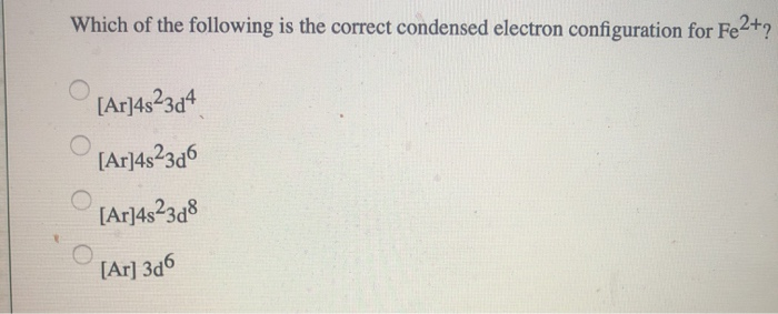 Solved Which of the following is the correct condensed | Chegg.com