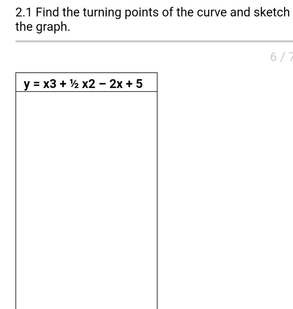 Solved 2.1 Find the turning points of the curve and sketch | Chegg.com