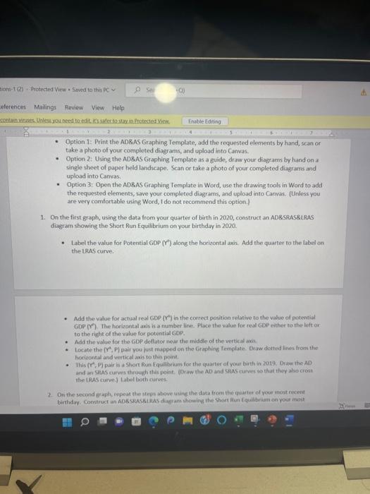 AD\&AS Analysis Part 1 - Instructions Step 1: Save | Chegg.com