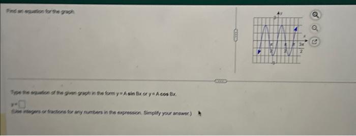 Solved Type the equation of the given graph in the form=Asin | Chegg.com