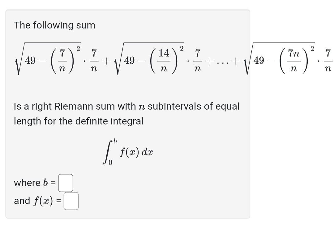 Solved The following sum | Chegg.com