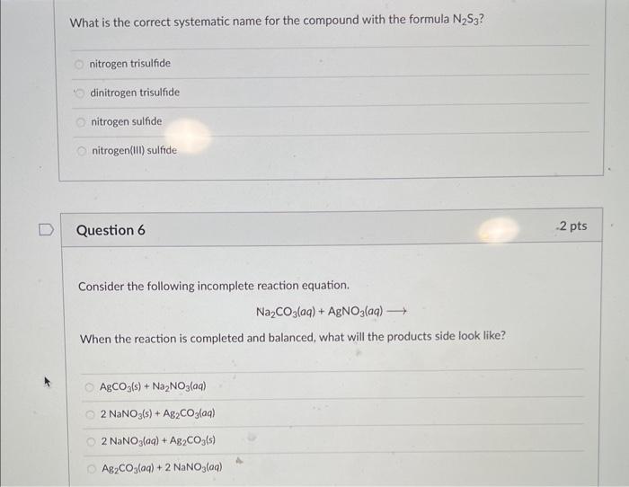 Solved What is the correct systematic name for the compound | Chegg.com