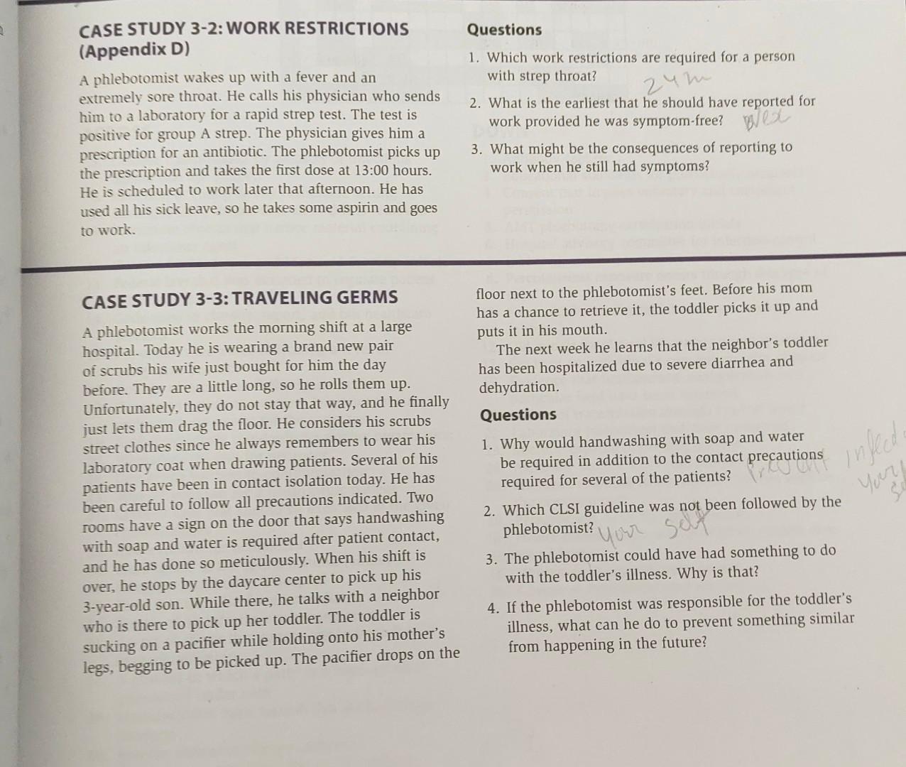 Solved CASE STUDY 3-2: WORK RESTRICTIONS Questions (Appendix | Chegg.com