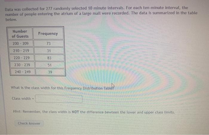 Solved Data was collected for 277 randomly selected 10 | Chegg.com