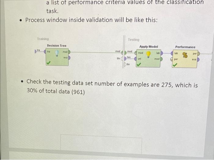 a list of performance criteria values of the | Chegg.com