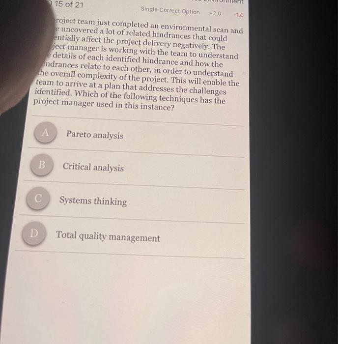 Q 14 of 21 Single Correct Option +2.0 In order to | Chegg.com