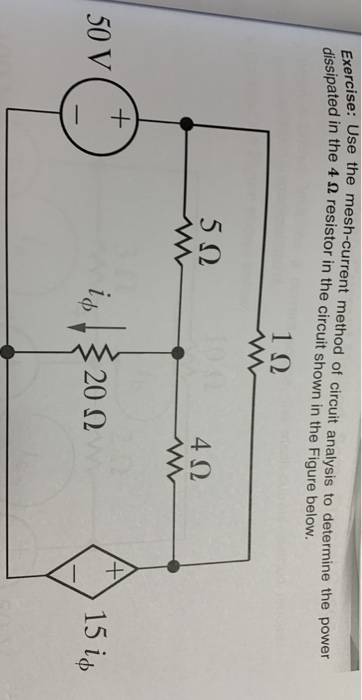 Solved Exercise: Use the mesh-current method of circuit | Chegg.com