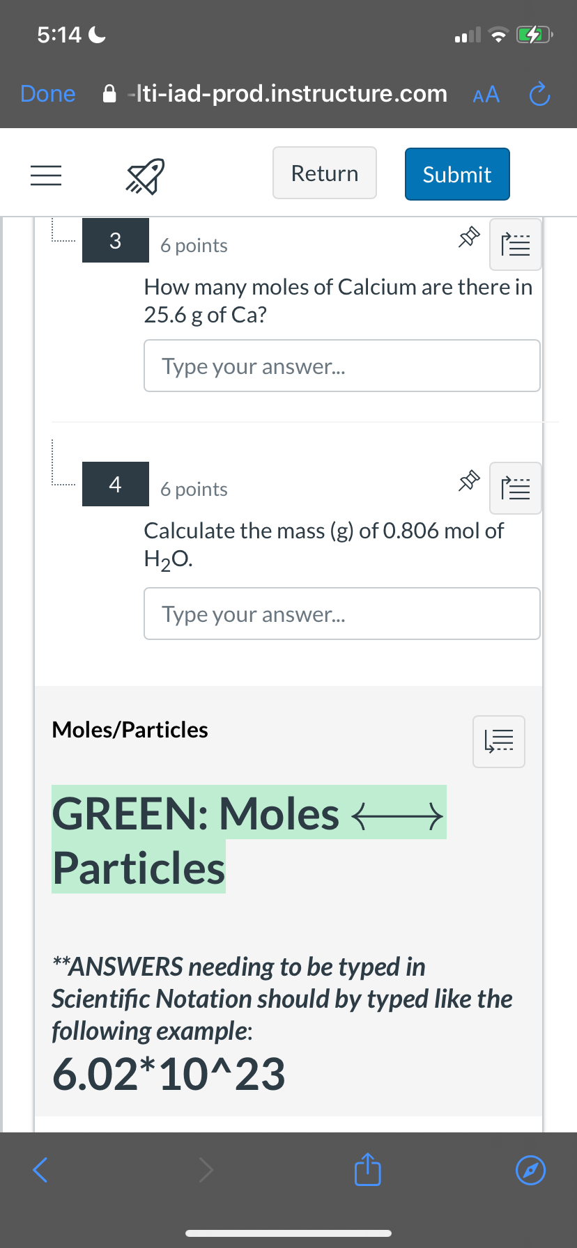 Solved 36 ﻿pointsHow many moles of Calcium are there in25.6 | Chegg.com