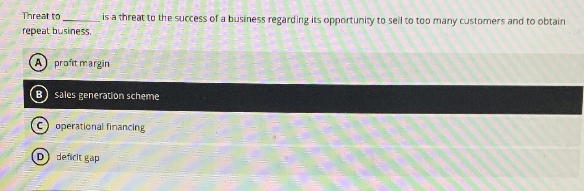 Solved Threat to q, ﻿is a threat to the success of a | Chegg.com